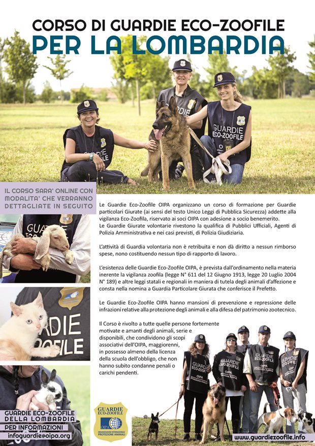 Corso online gratuito per guardie zoofile Oipa - Gardapost